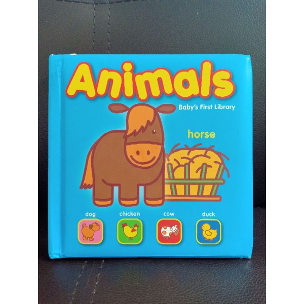 บอร์ดบุ๊ค ปกนวม Animals Baby's First Library | Shopee Thailand