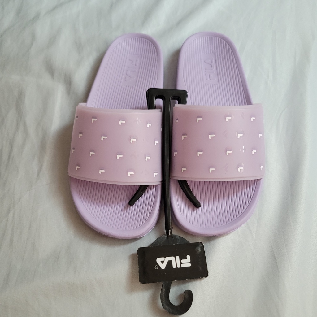 ส่งต่อ รองเท้าแตะ FILA สีม่วงพาสเทล เบอร์ 6/22.5 น่ารักx100 มือหนึ่ง ...