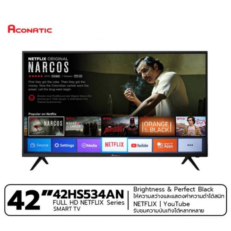 (New Arrival 2021) ACONATIC SMART TV NETFLIX FULL HD 42HS534AN 42" 3 ...