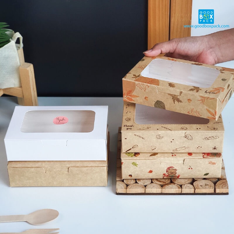 Goodboxpack(20ใบ/แพ็ค)กล่องบราวนี่เคลือบกันซึม ขนาด4x6นิ้ว | Shopee Thailand