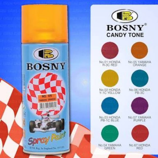 สีสเปรย์ bosny candy tone สำหรับมอเตอไซด์ | Shopee Thailand