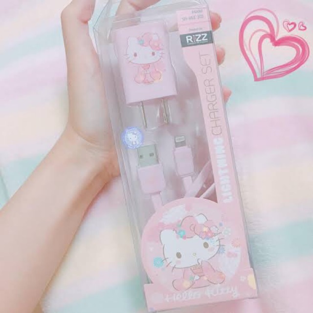 สายชาร์จ คิตตี้ ลิขสิทธิ์เเท้ Rizz Hello Kitty Lightning USB | Shopee ...