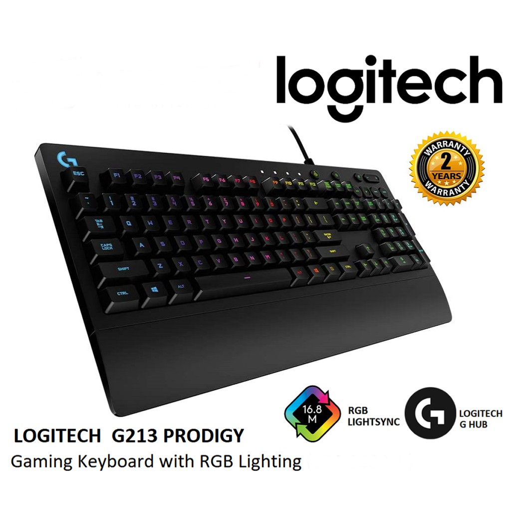 🔥ขายดีมาก🔥⚡️คีย์บอร์ดเกมมิ่ง⚡️LOGITECH G213 Prodigy RGB Gaming Keyboard ...