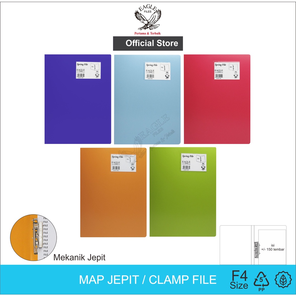 EAGLE Clip Folder / Clamp File / Clip File / Plastic Folder Snelhecter ...