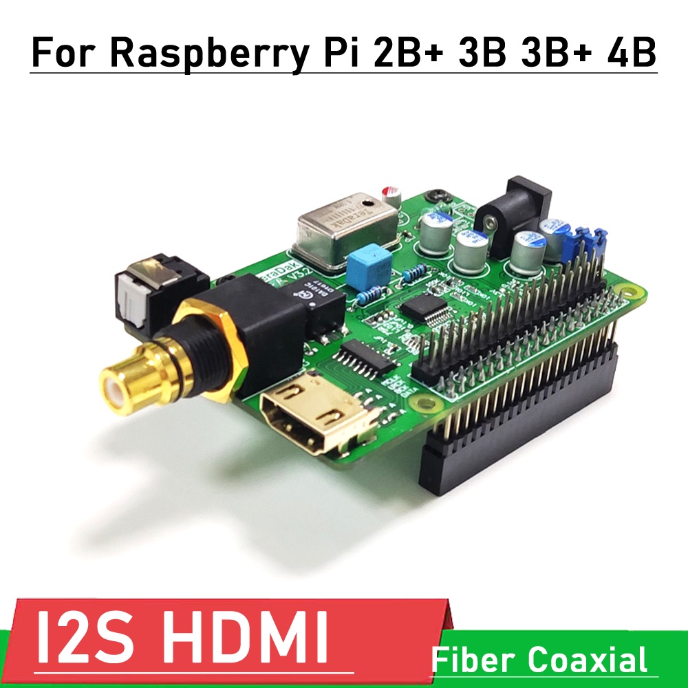 Wm8804g I2S บอร์ดถอดรหัสเสียงดิจิทัล HDMI HiFi DAC สําหรับ Raspberry Pi 2B+ 3B 3B+ 4B DSD64 128 ...