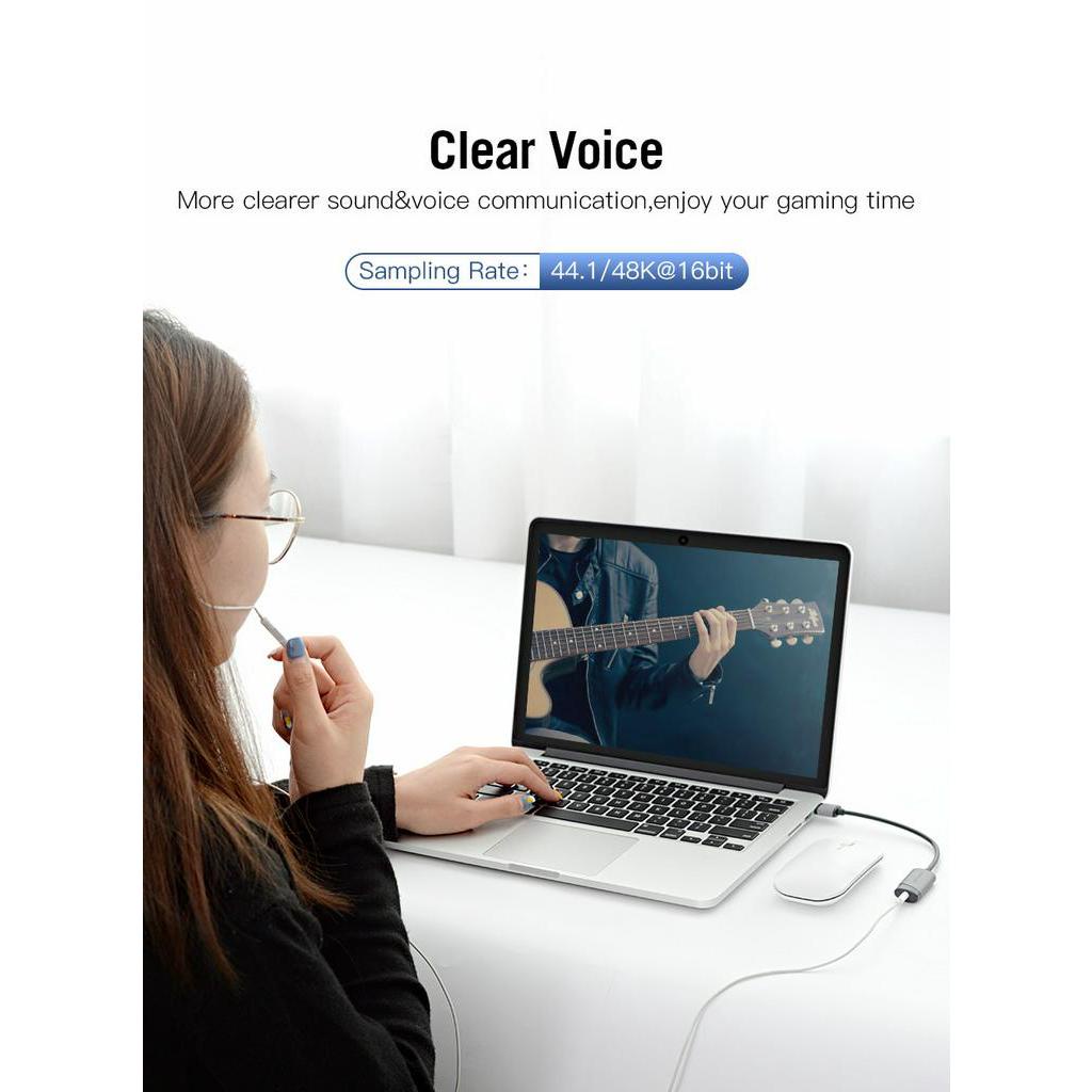 USB External Sound Card USB to AUX Jack 3.5mm Headphone Adapter Audio ...