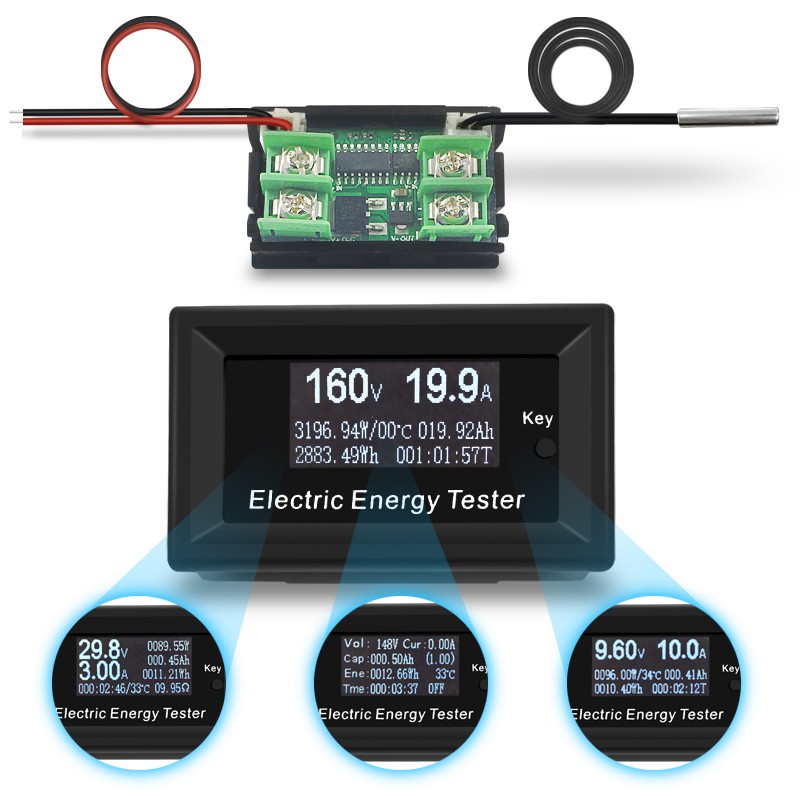 เครื่องวัดไฟฟ้า Electric Energy Tester DC 150V/20A 3KW Digital ...