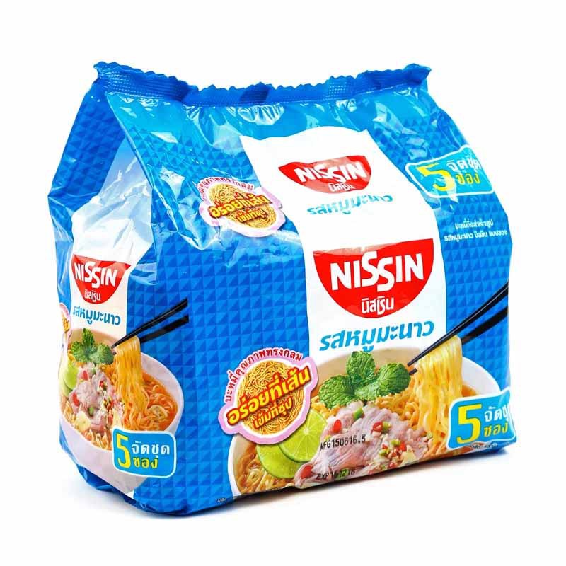 Nissin นิสชิน บะหมี่กึ่งสำเร็จรูป รสหมูมะนาว 60 ก. แพ็ค 5 | Shopee Thailand