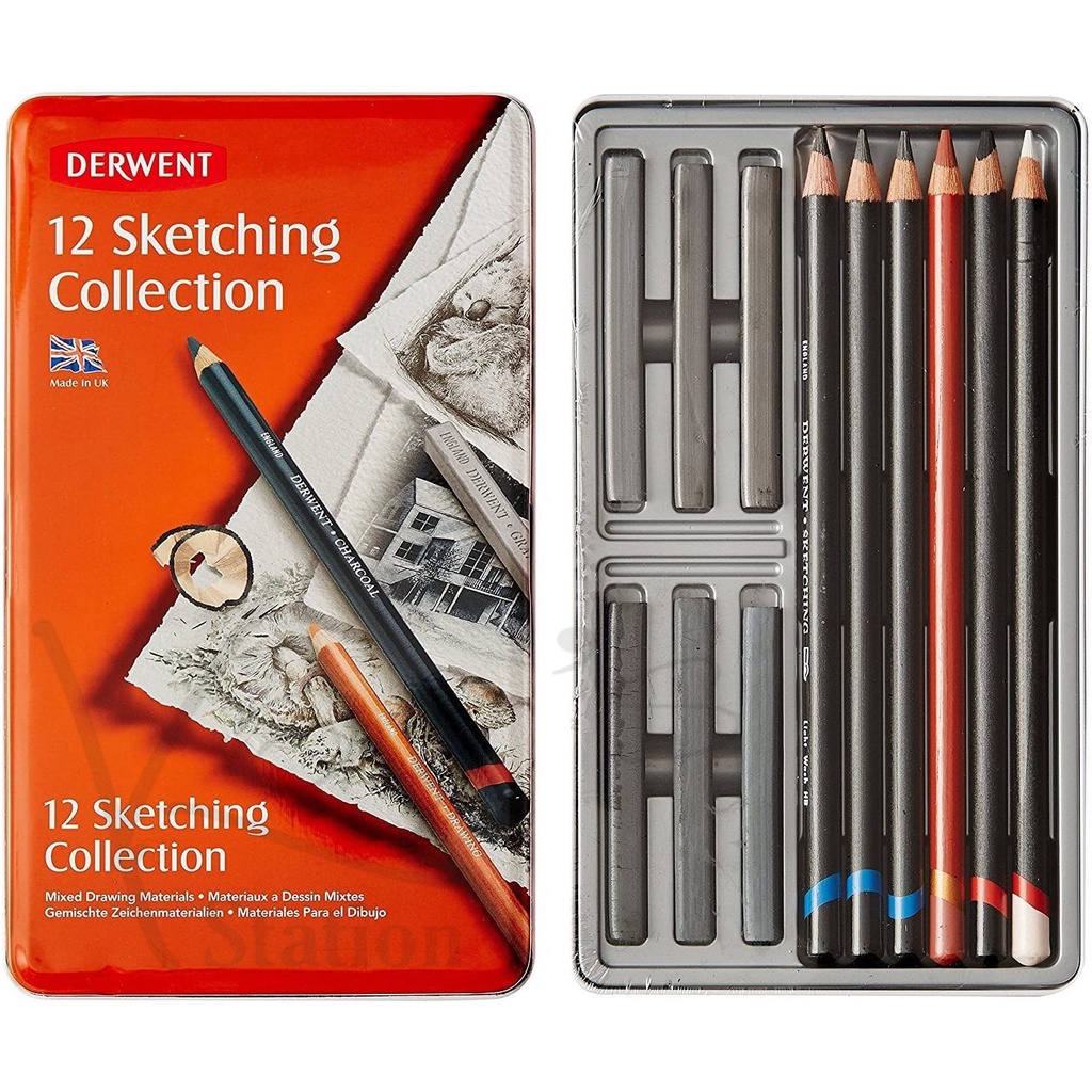 DERWENT SKETCHING COLLECTION SET 12 Color | Shopee Thailand