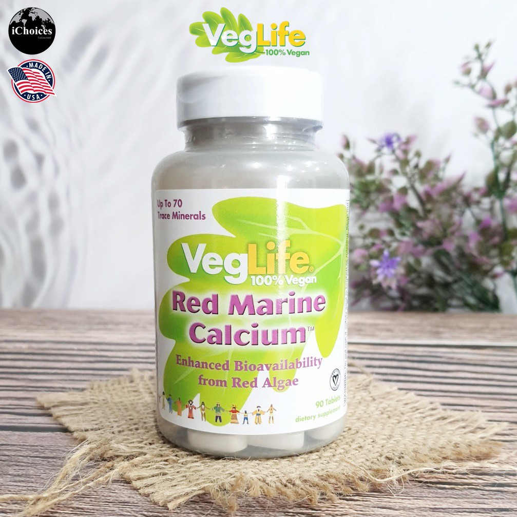 แคลเซียม VegLife® Red Marine Calcium 90 Tablets | Shopee Thailand