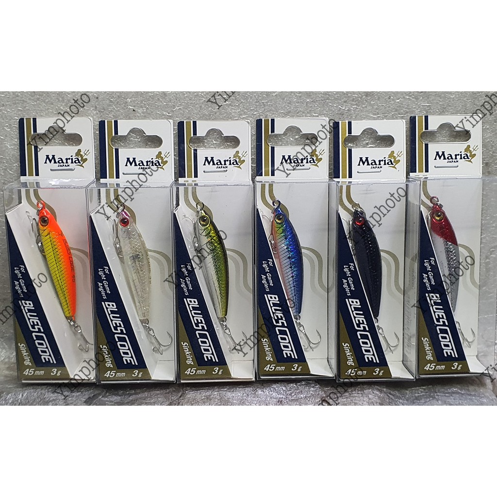 Maria Bluecode Blue codeบลูโค้ด 45s 3g. ของแท้ เหยื่อปลอม เหยื่อตกปลา | Shopee Thailand