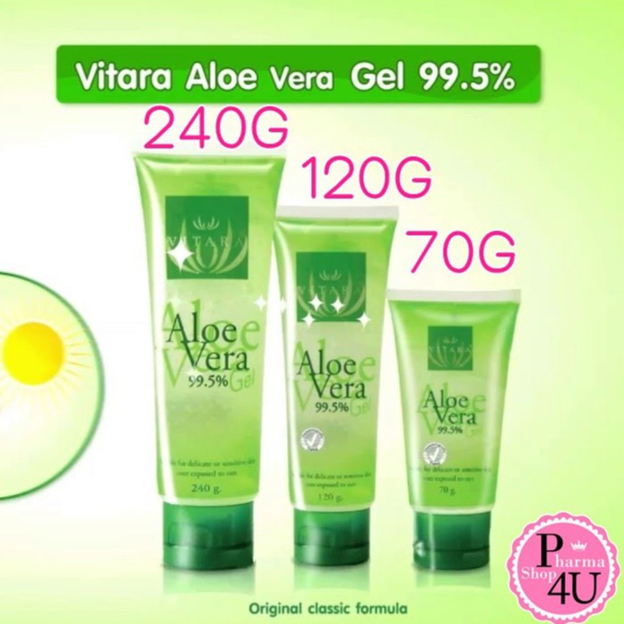 Vitara Aloe Vera Gel 99 55 เจลว่านหางจระเข้สูตรเข้มข้น 70 120 240