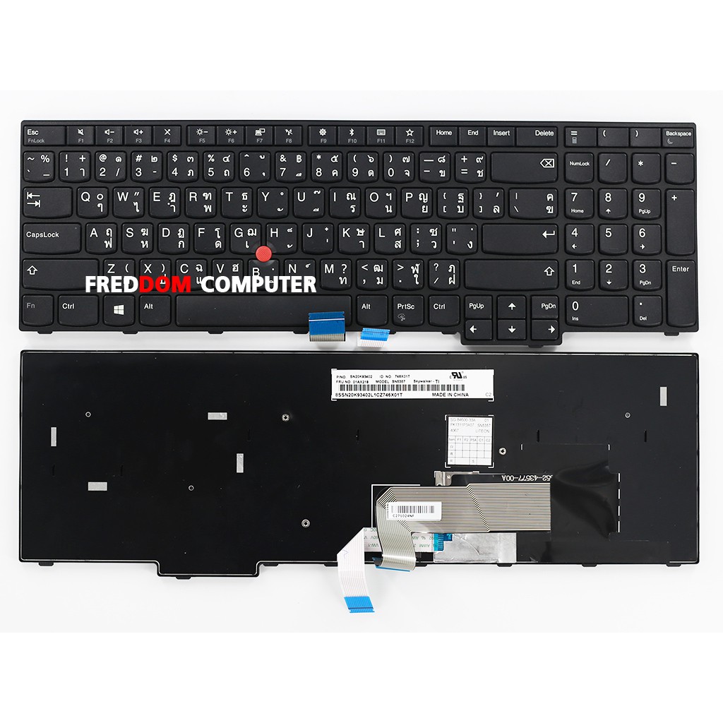 KEYBOARD IBM-LENOVO คีย์บอร์ด LENOVO Thinkpad E570 E575 E570C ไทย ...