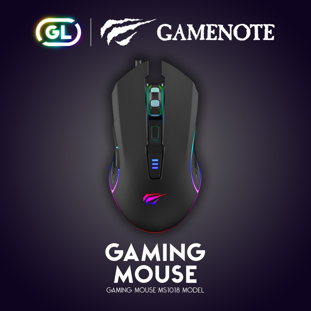 Gamenote Gaming mouse รุ่น MS1018 เม้าส์เกมมิ่ง สำหรับเล่นเกมส์ มีไฟ ...