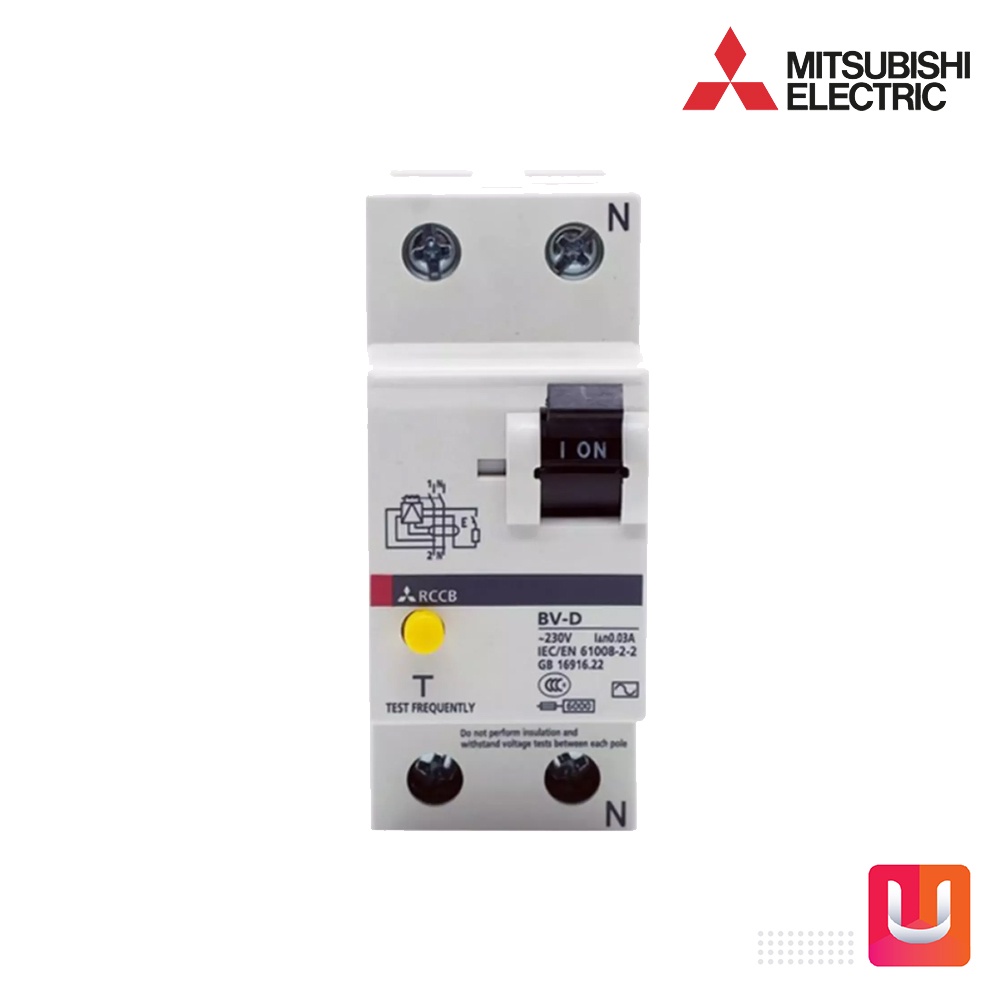 MITSUBISHI - BV - D 2P 25A - Miniature Circuit Breaker (MCB) - เมนเบรกเกอร์กันดูด 25A 2P - สั่ง ...