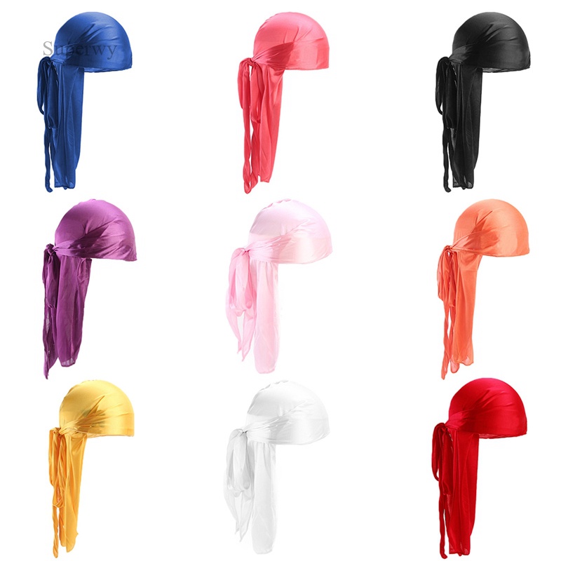Hequ Superwy Pirate Hat Silky Durag For Men Women Headwrap Durags ...