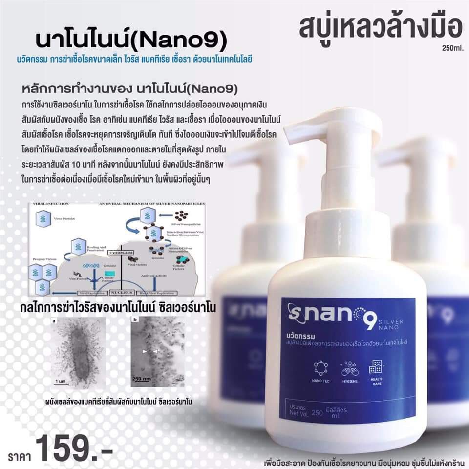 nano9 Silver nano น้ำยาอเนกประสงค์ซิลเวอร์นาโนพร้อมใช้ / สบู่ล้างมือฆ่าเชื้อโรค | Shopee Thailand