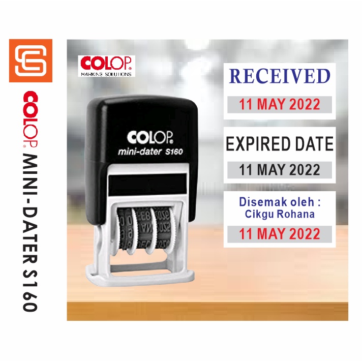 Colop S160 MINI DATE STAMP (FROM YEAR 2024 ถึง 2035) (CUSTOM MADE ...