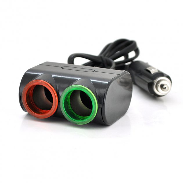 Olesson no.1631 อุปกรณ์เพิ่มช่องจุดในรถยนต์ 2 ช่องและช่อง 1 USB พร้อม ...