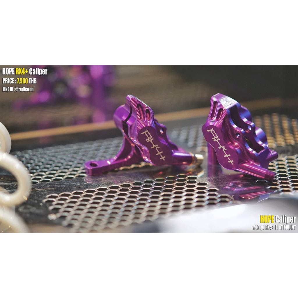 คาลิปเปอร์เบรค HOPE RX4+ Caliper Flat mount 4/4 Port Shimano หรือ Sram ...