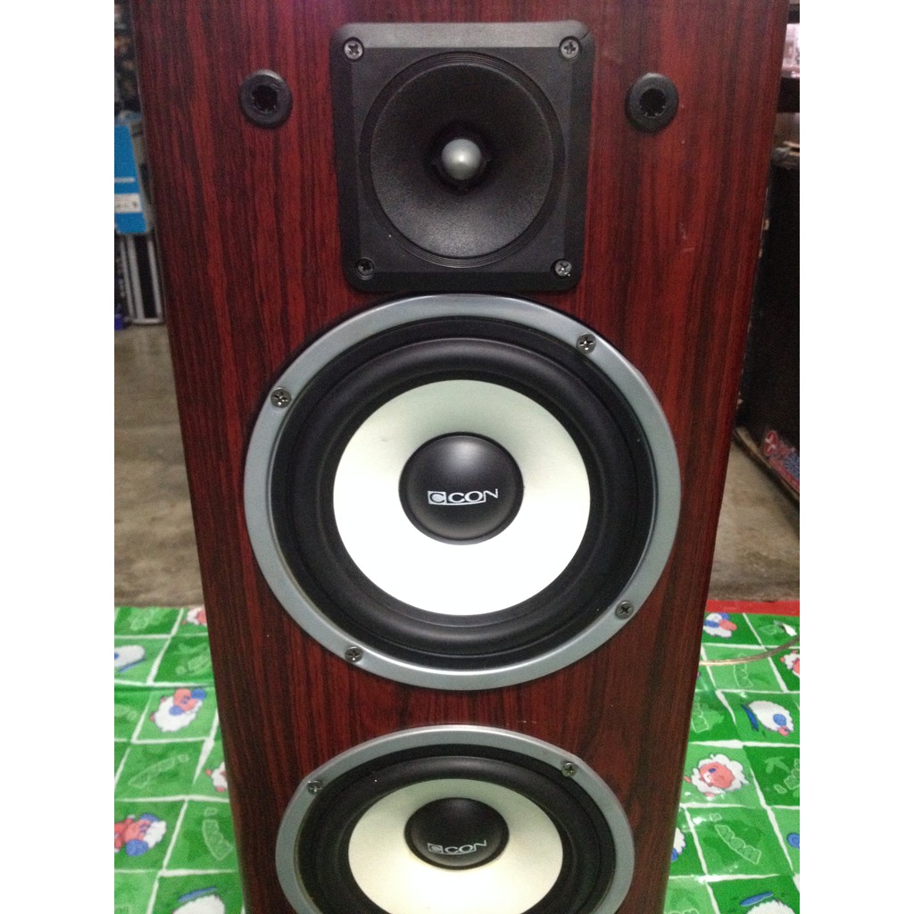 ตู้ลำโพง สีลายไม้โอ๊คแดง เสียงเบส กลาง และ แหลม 3 ทาง ดอลำโพง CCON 6 ...