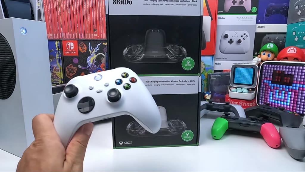 8Bitdo 85DB01 (สีขาว) , 85DB02 (สีดำ) Dual Charging Dock แท่นชาร์จจอย ...