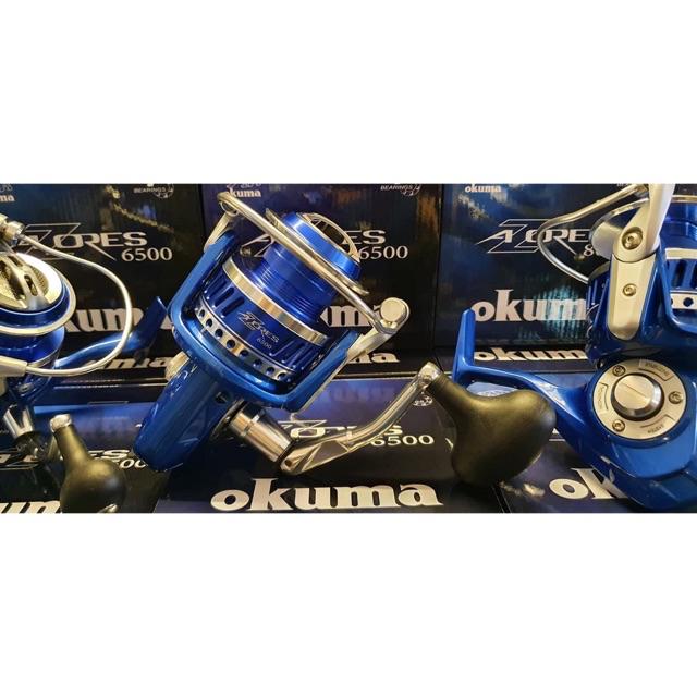 รอก Okuma Azores BLUE รุ่นสปูนเจาะรู | Shopee Thailand