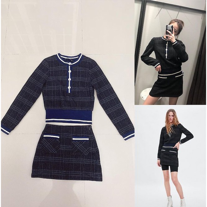 แท้💯% Zara Tweed Set | Shopee Thailand