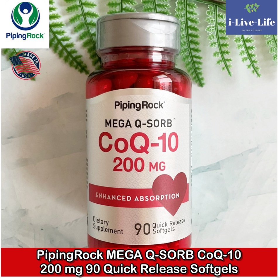 Piping Rock - Absorbable CoQ10 200 or 300mg, Quick Release Softgels โค ...