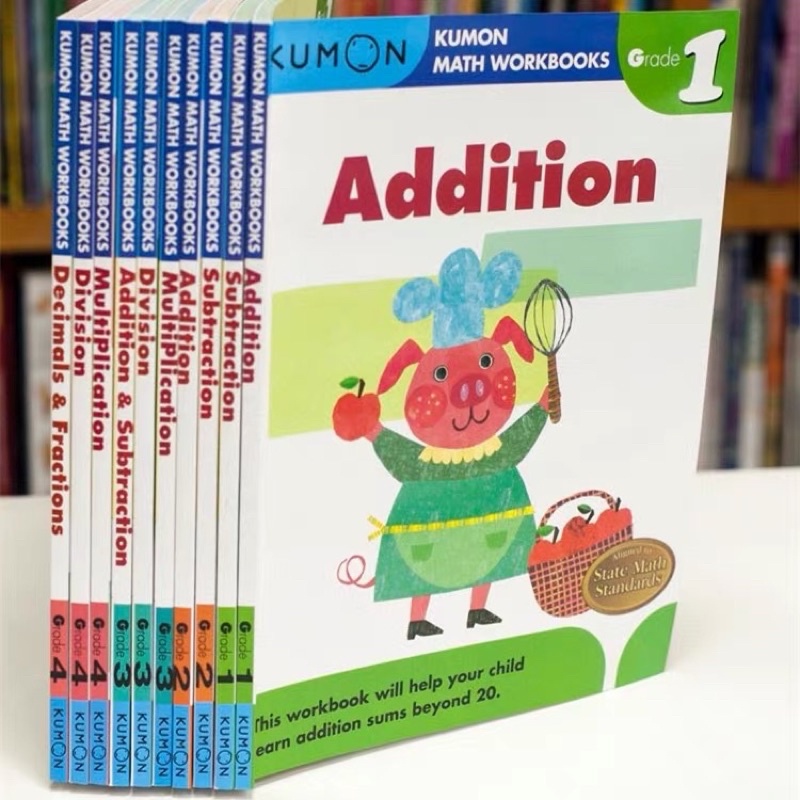 KUMON Math Workbooks For Grade1 - Grade4 ,English Version | Shopee Thailand