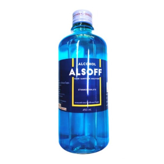Alcohol 70% ALSOFF Hand Sanitizer Solution 450 cc แอลกอฮอล์ชนิดน้ำ 70% ...