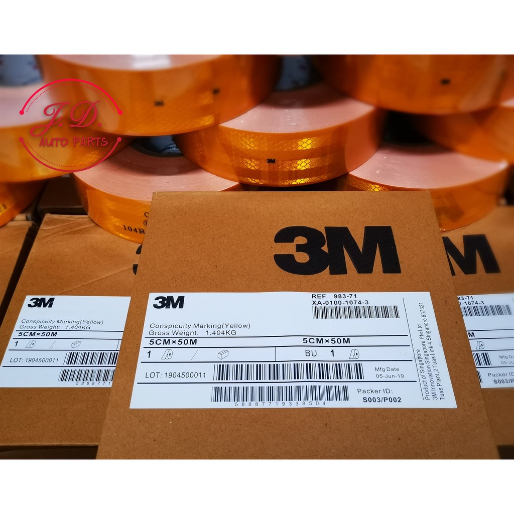 3M สติ๊กเกอร์สะท้อนแสง ติดรถบรรทุก ขนาด 50 เมตร * 50 มม.รับประกัน 7ปี ...