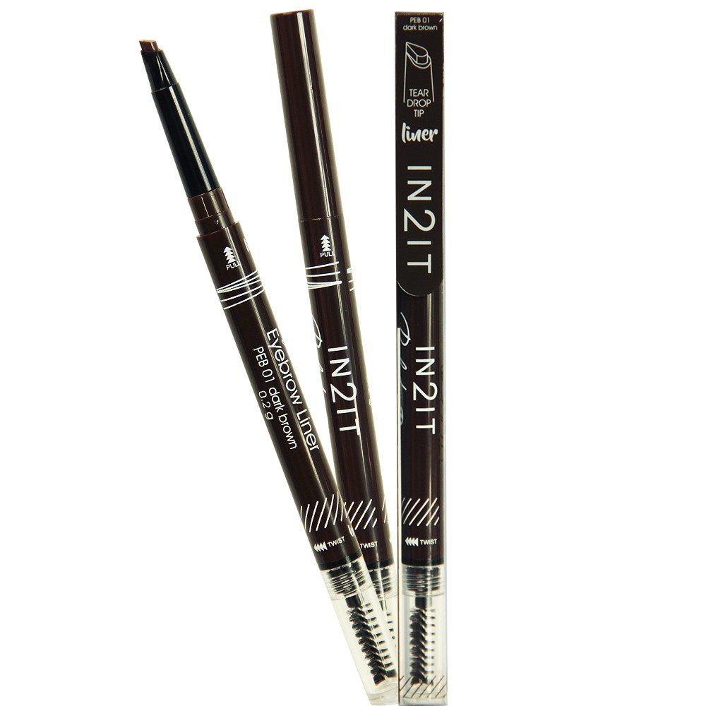 IN2IT Perfect Brow Eyebrow Liner อินทูอิทดินสอเขียนคิ้วสูตรกันน้ำ หัว ...