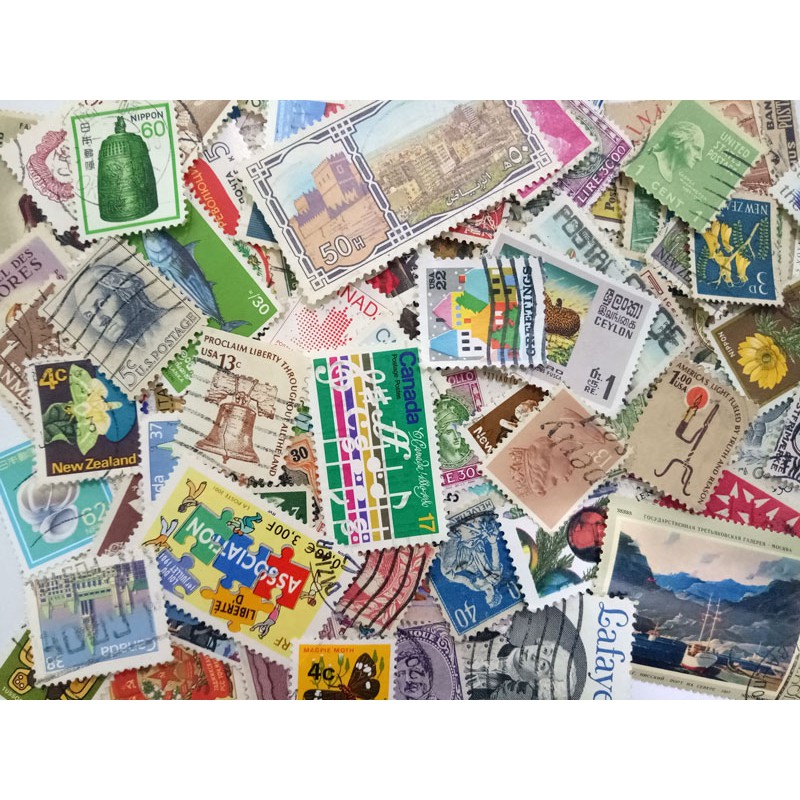 [ Worldwide Stamp ] 100 ชิ้น all Different used Mix Country Stamps ...