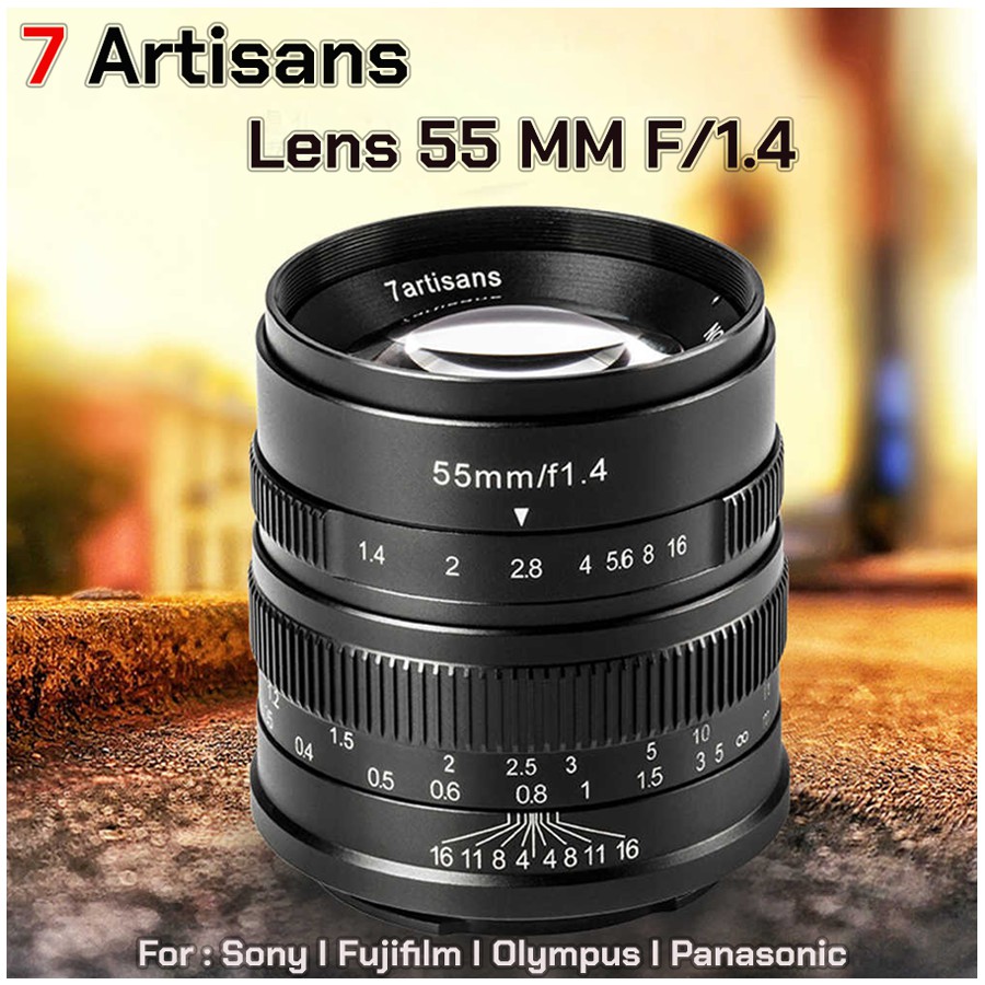 7artisans Lens 55 MM F/1.4 เลนส์มือหมุนสำหรับกล้องมิลเรอร์เลส | Shopee ...