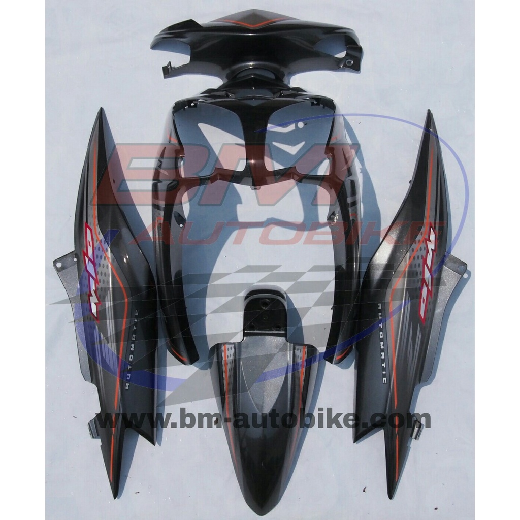 ชุดสี Mio-Z 115 สองตา สีเทาเข้ม ไม่รวมดำด้าน ได้ตามรูป เฟรมรถ กรอบรถ ...