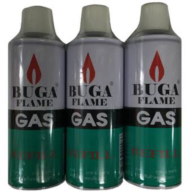 Buga Gas Refill แก๊สกระป๋อง ขนาด 132ml. (แพ็ค 3 กระป๋อง) | Shopee Thailand