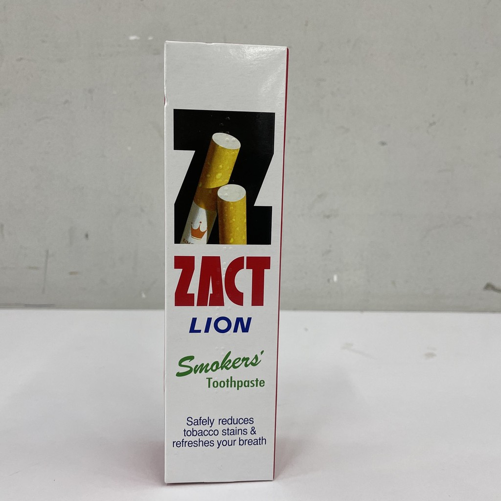 Zact Lion Smoker Toothpaste แซคท์ ไลอ้อน สโมคเกอร์ ผลิตภัณฑ์ยาสีฟันขจัดคราบคราบบุหรี่ 160 กรัม ...