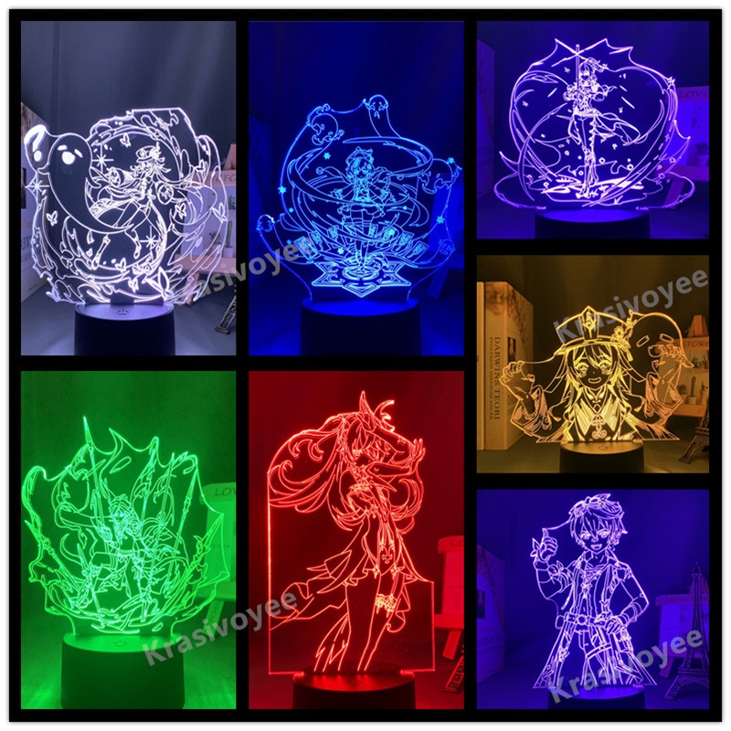 Genshin Impact LED Night Light Genshin Impact Series รูปสีสันสดใส ...