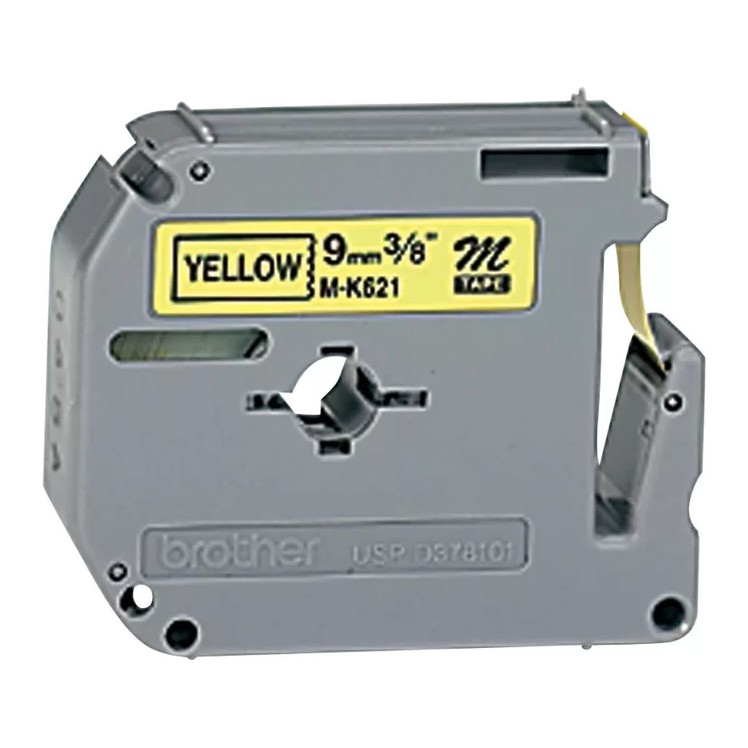 Brother MK-621 9mm Black on Yellow Label Tape | Shopee Thailand