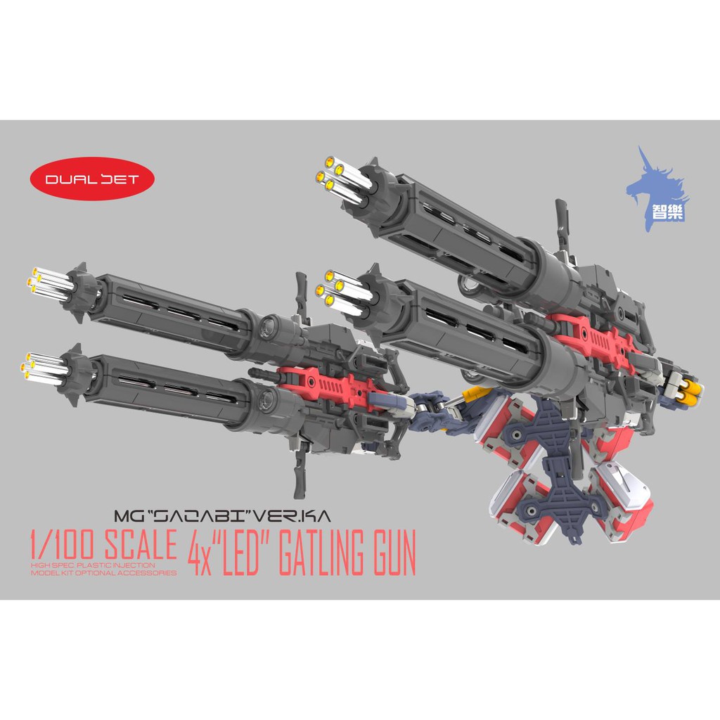 Gatling Gun (4pcs set with LED) for MG 1/100 Sazabi ver. Ka | Shopee ...