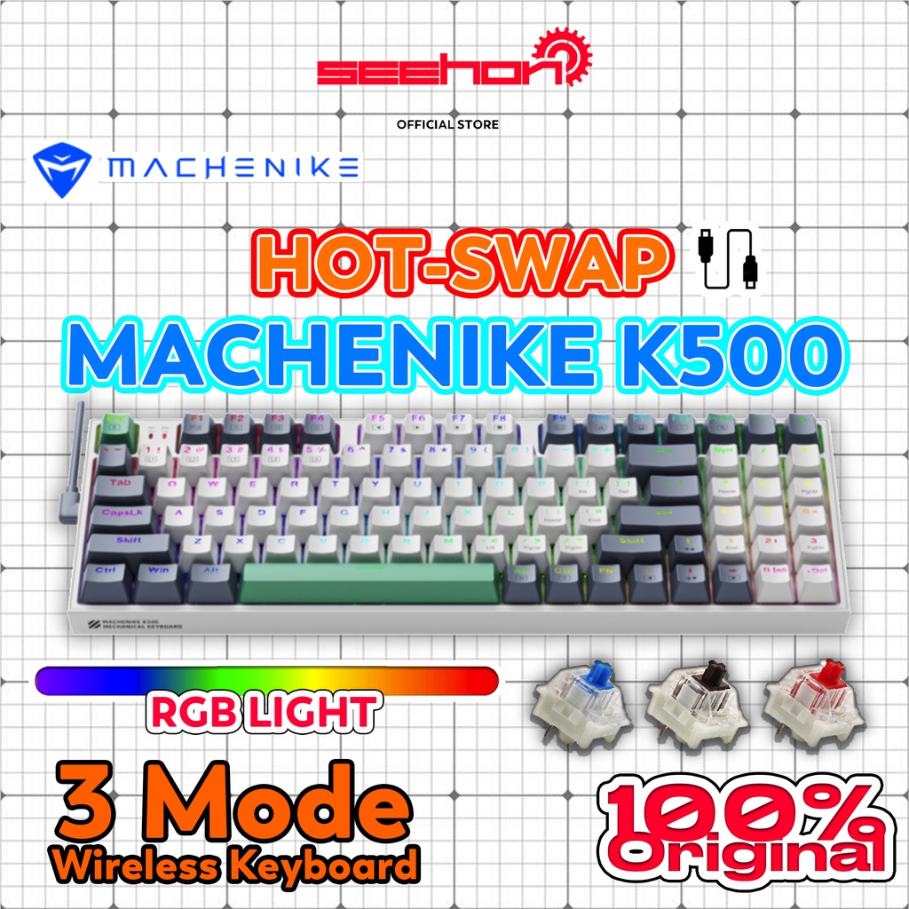 「SEEHON Official STORE」MACHENIKE K500 คีย์บอร์ดเล่นเกม แบบใช้สาย 94 คีย์ RGB | Shopee Thailand