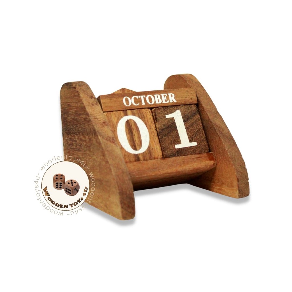ปฏิทินไม้ Calendar Wooden Block | Shopee Thailand