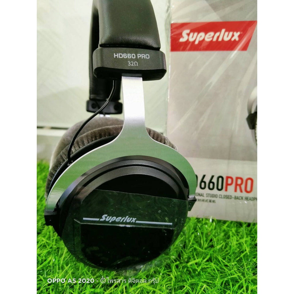 Superlux HD660 PRO หูฟัง ครอบหู สเตอริโอ สำหรับใช้งานในสตูดิโอ HD660PRO 32 , 150 Ohms โอห์ม ...