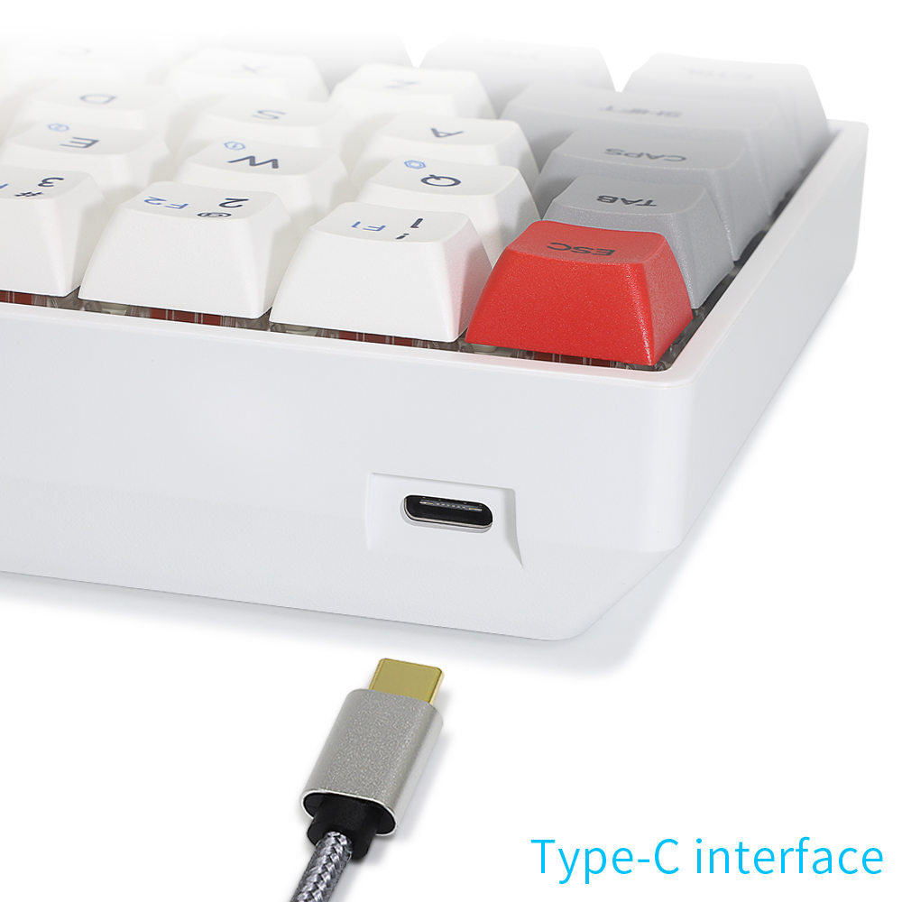 [SKYLOONG] Computer Accessories Mechanical Keyboard SK71 Gray White Red ...