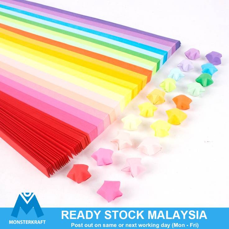 Origami Paper Star กระดาษพับ Lucky Star กระดาษหัตถกรรม Kertas Bintang ...