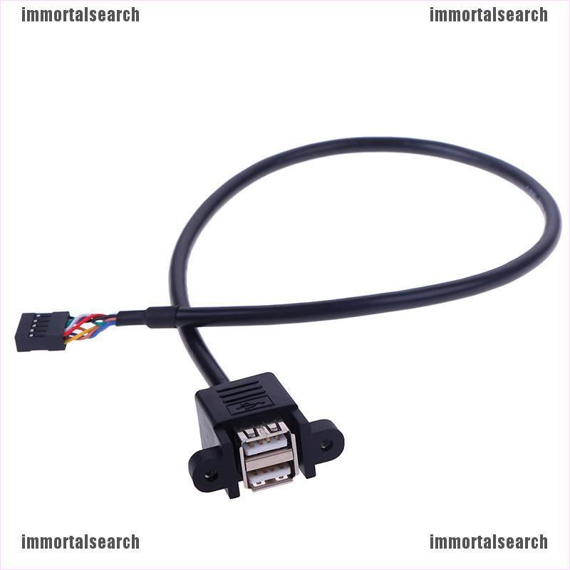 ( Yimm ) 1 9 Pin เมนบอร์ดหัวต่อ 2 พอร์ต Usb 2 . 0 Female อะแดปเตอร์ Ele ...