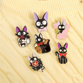 6 Style Kawaii Kiki's Delivery Service Cartoony Lapel Hard Enamel Pins ...