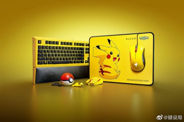 Razer X Pokémon*limited edition* (คีย์บอร์ด+เมาส์deathAdder ลายPikachu+ ...