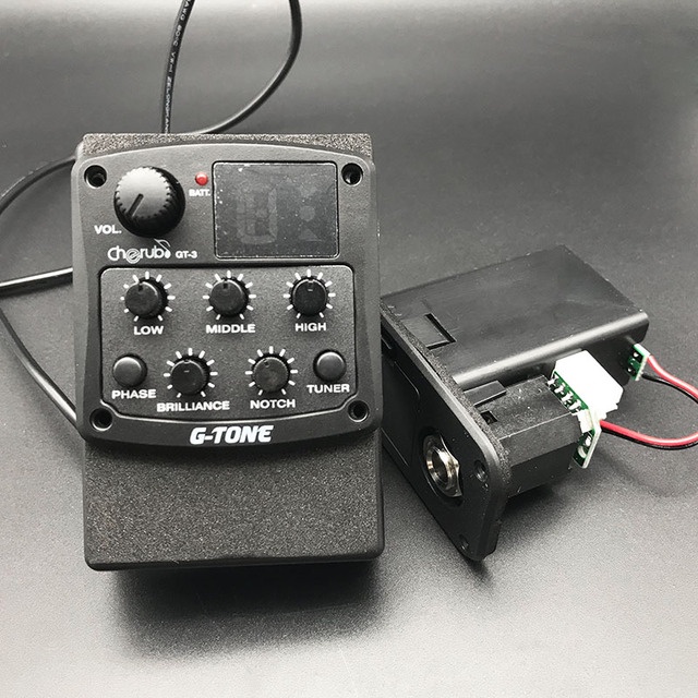 Cherub G-Tone GT-6 5 4 3 3-band อีควอไลเซอร์กีตาร์อะคูสติก 4-band พร้อม ...